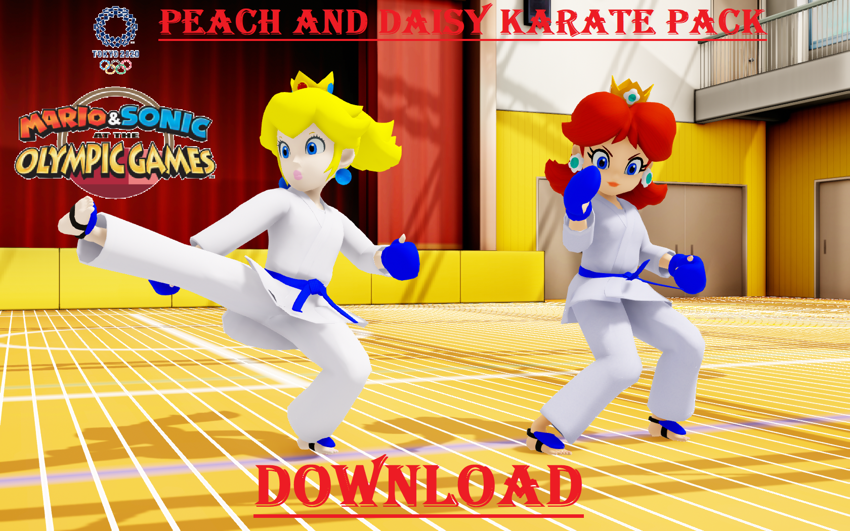 MMD Peach and Daisy Karate Pack - DL by NiGHTSfreak235 on DeviantArt