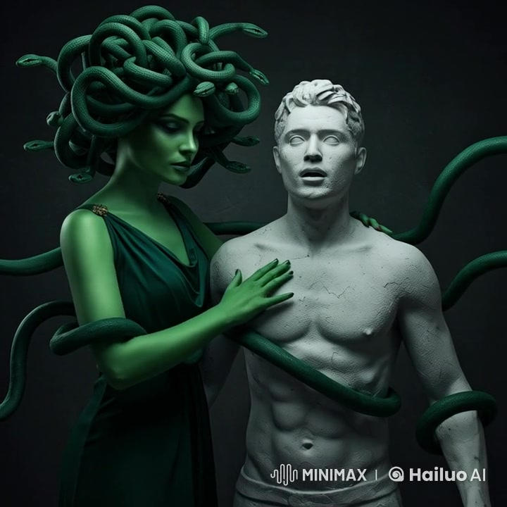 Medusa and her statue 2 by maledollmaker2024 on DeviantArt