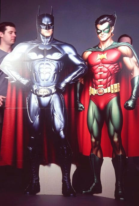 Batman and Robin into cardboard cutouts by maledollmaker2024 on DeviantArt