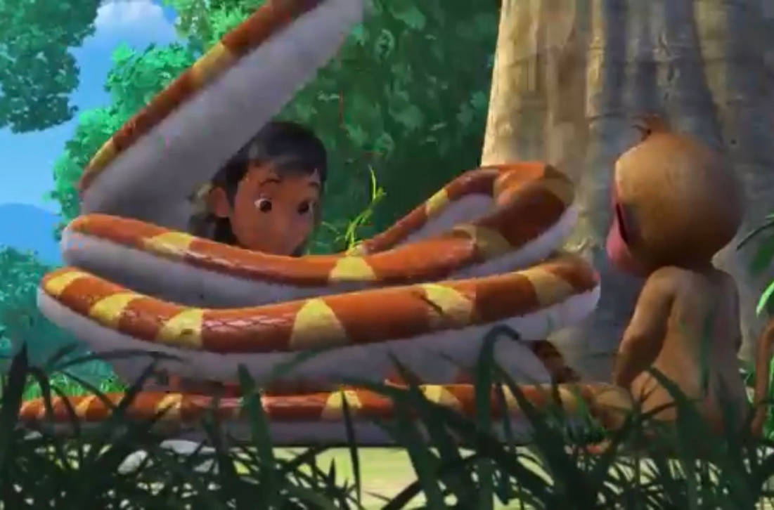 Kaa drops on Mowgli (gif) by bigsad420 on DeviantArt