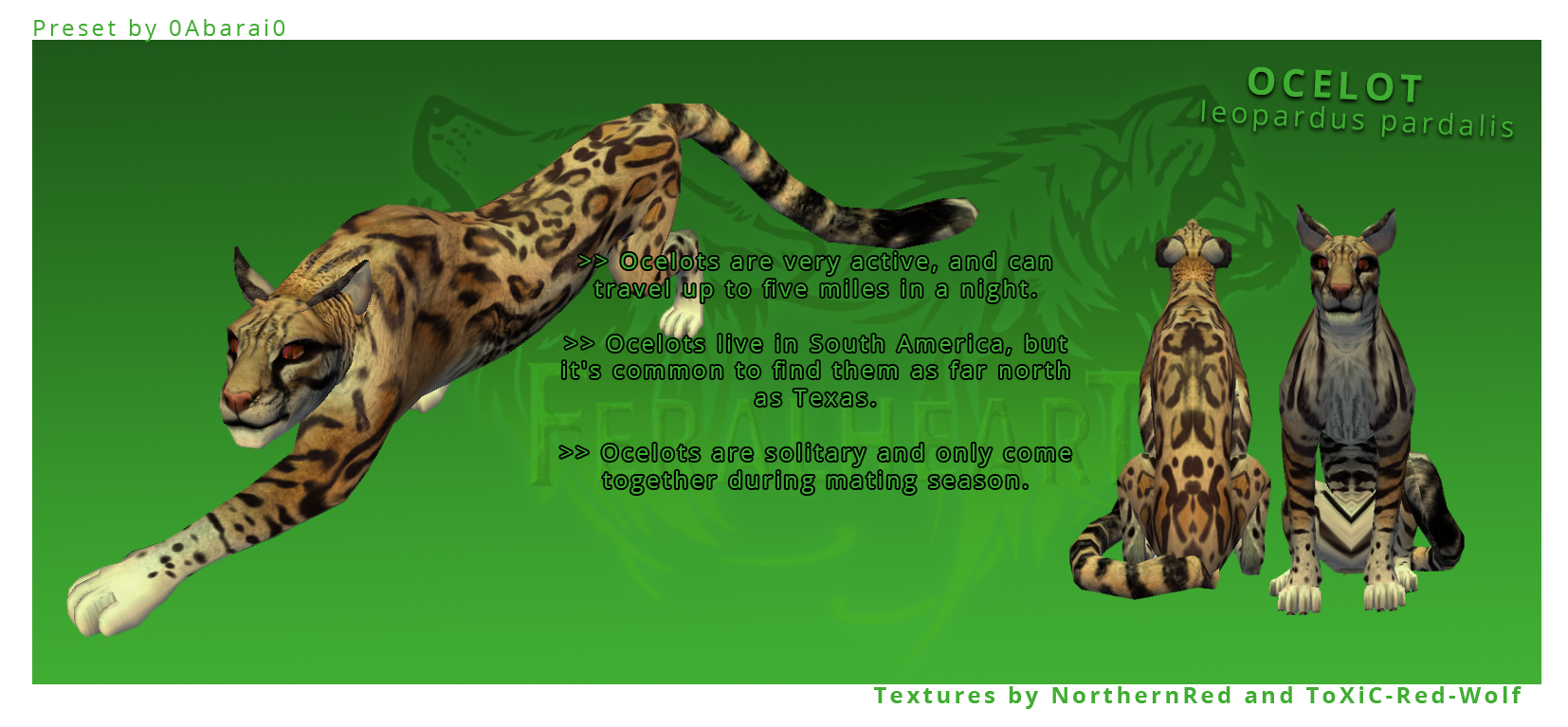 FREE!! Ocelot Preset by 0Abarai0 on DeviantArt