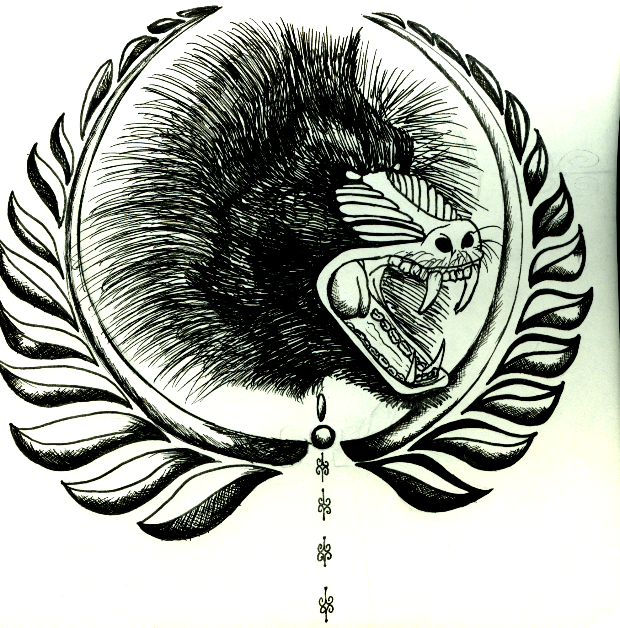 Baboon Face Tattoo