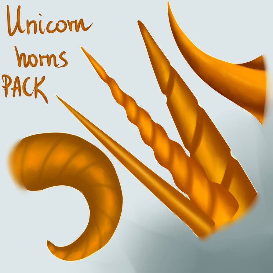 Free Unicorn Horns Pack. by konikfryzyjski on DeviantArt