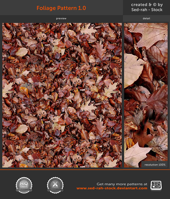 Foliage Pattern 1.0 by Sed-rah-Stock on DeviantArt