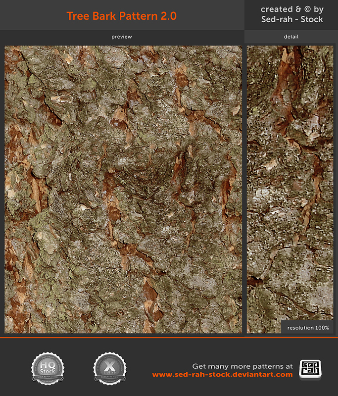 Tree Bark Pattern 2.0 by Sed-rah-Stock on DeviantArt