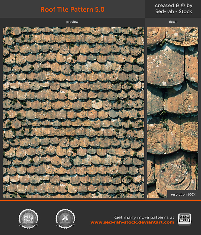 Roof Tile Pattern 5.0 by Sed-rah-Stock on DeviantArt