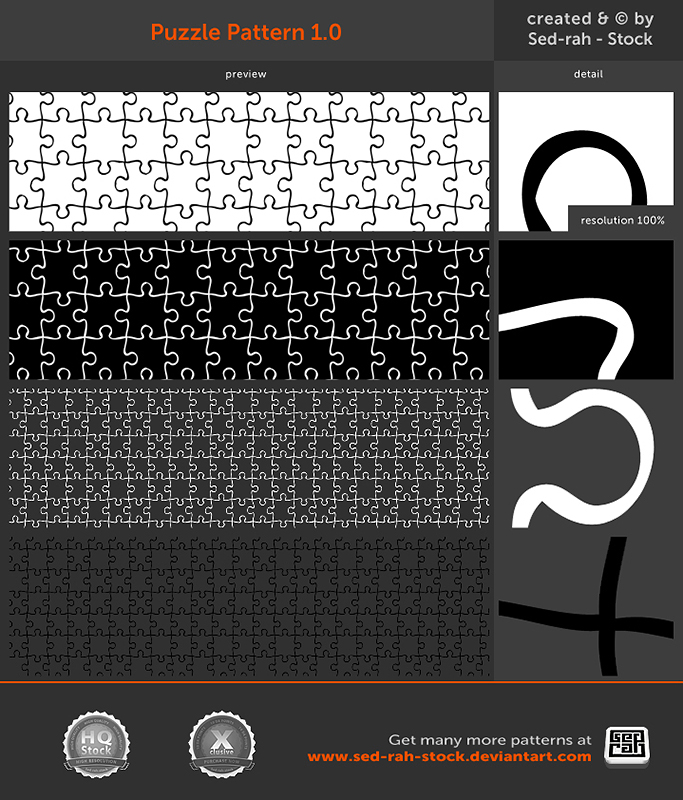 Puzzle Pattern 1.0 by Sed-rah-Stock on DeviantArt