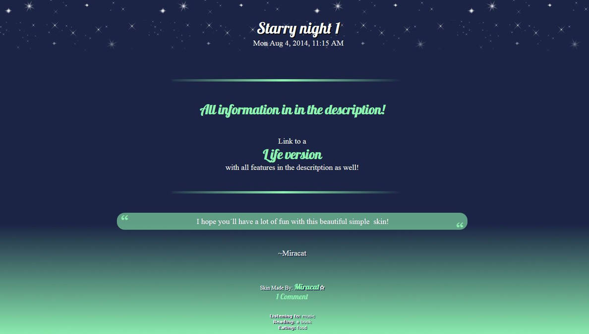 Starry night 1 Installable by Miracat on DeviantArt