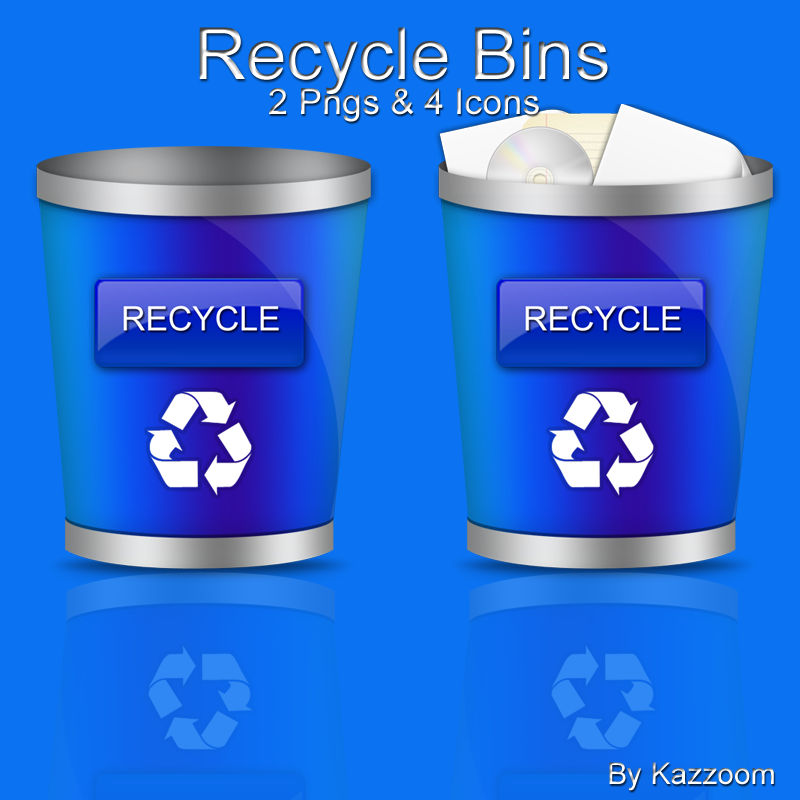 Big Blue Trash Bins by chamirra on DeviantArt