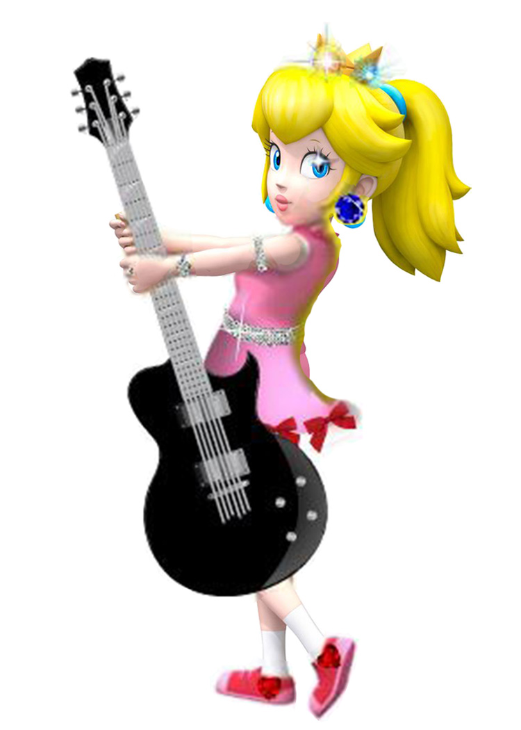 Princess Peach Rockstar (my version) by dmcmusiclover on DeviantArt