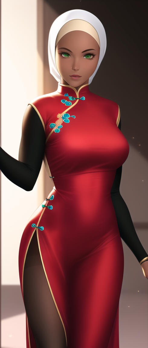 [AI] The Lady in Red by TapeAce on DeviantArt