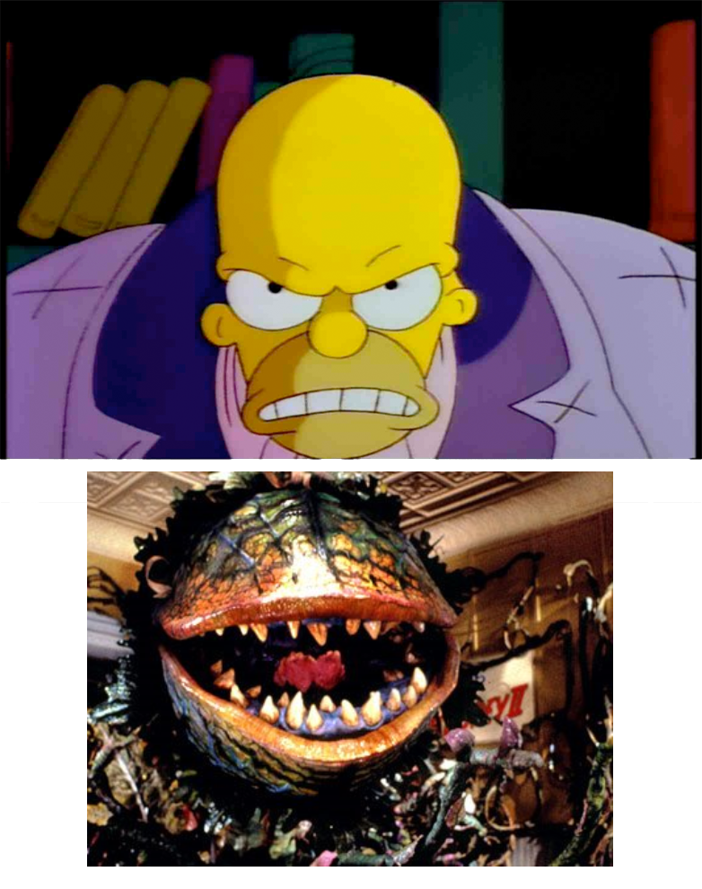 Homer Simpson facing Audrey 2 by cyborg802 on DeviantArt