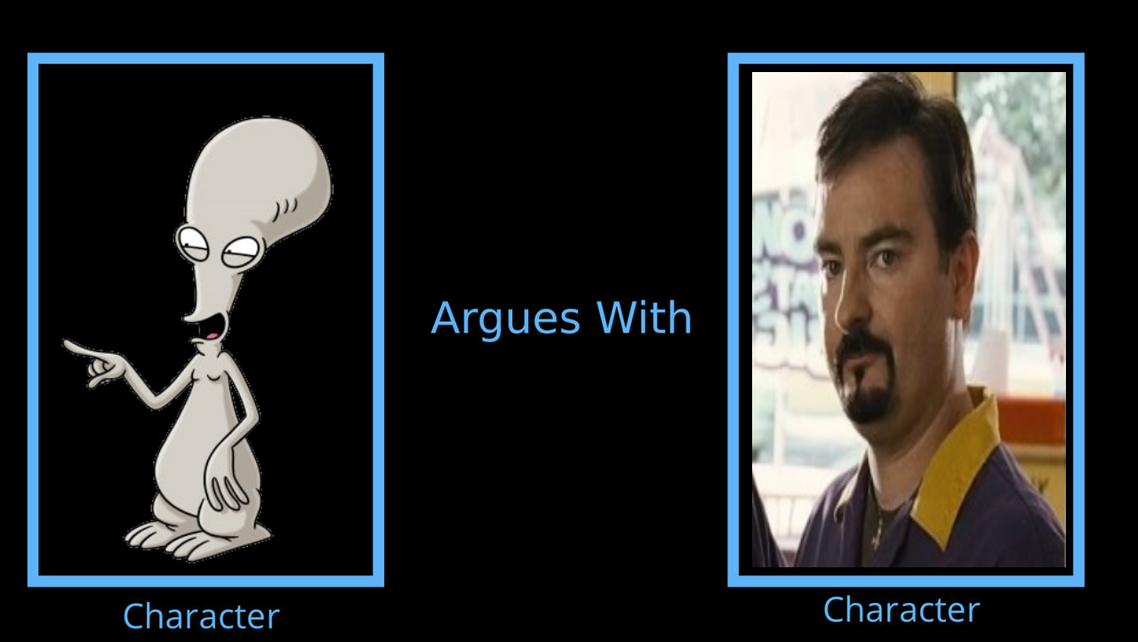 Roger the Alien argues with Dante Hicks by cyborg802 on DeviantArt