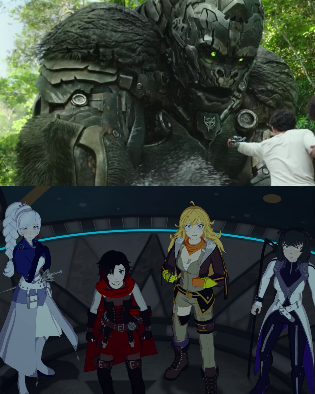Team RWBY meets Optimus Primal by cyborg802 on DeviantArt