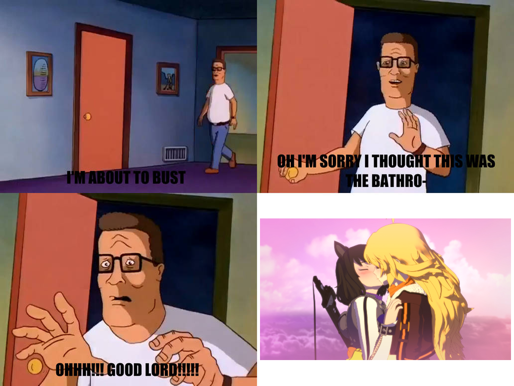 Hank Hill Walks In On Blake And Yang Kissing By Cyborg802 On Deviantart