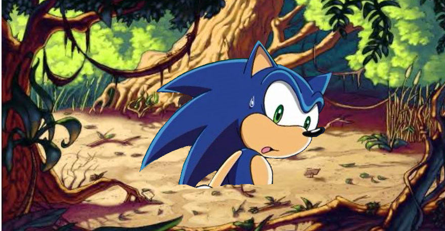 Sonic sinking in quicksand by sonicthehedgehogstic on DeviantArt