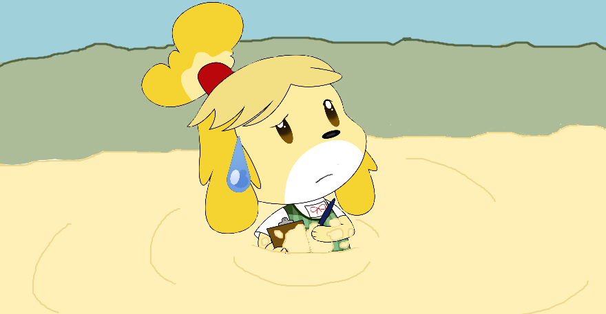 Isabelle In Quicksand by sonicthehedgehogstic on DeviantArt