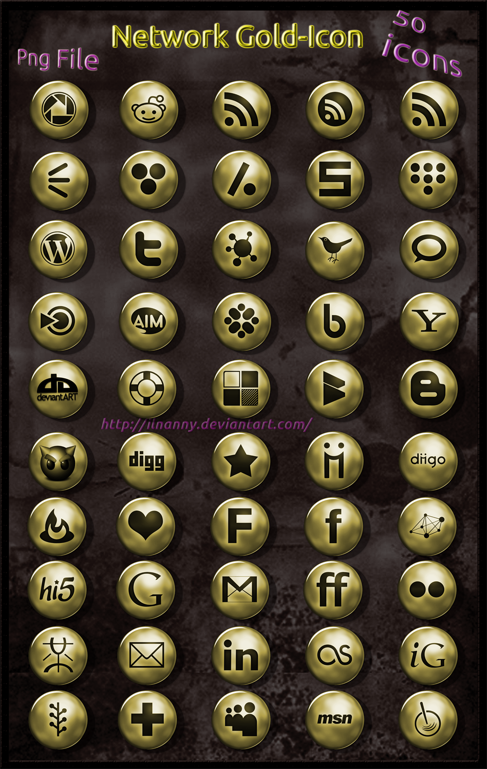Network Gold-Icons by ilnanny on DeviantArt