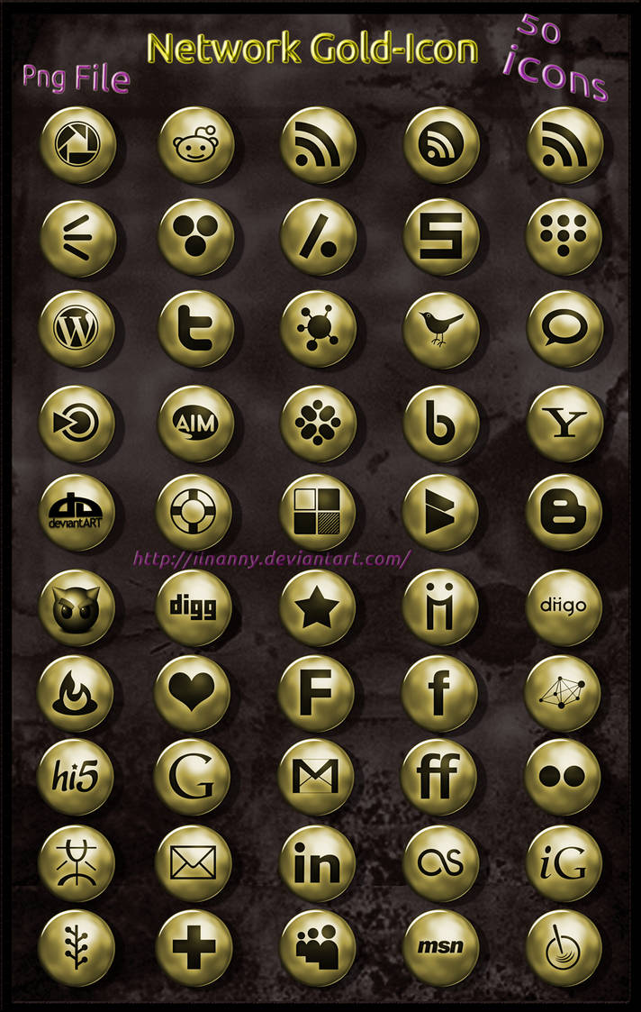 Network Gold-Icons by ilnanny on DeviantArt