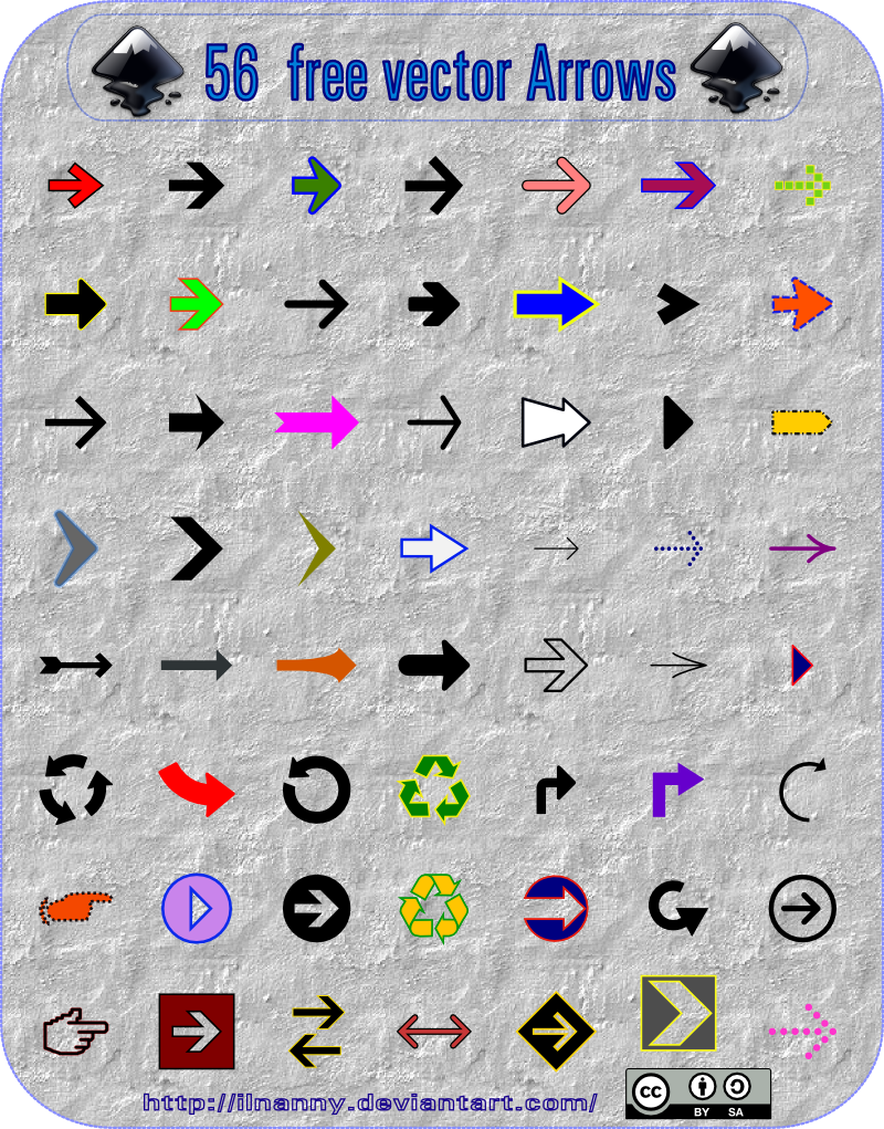 56 free vector arrows by ilnanny on DeviantArt