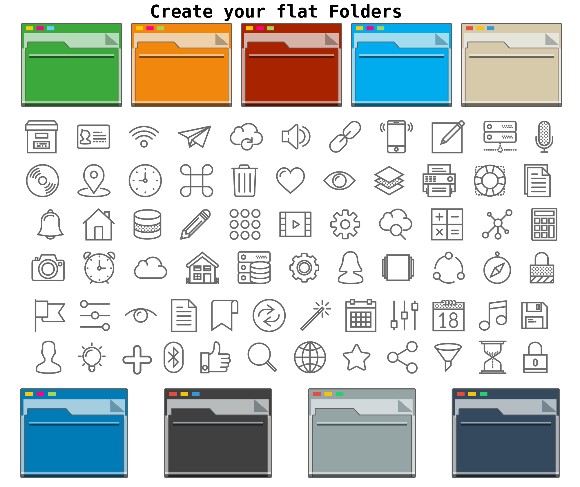 Create your Flat Folders by ilnanny on DeviantArt