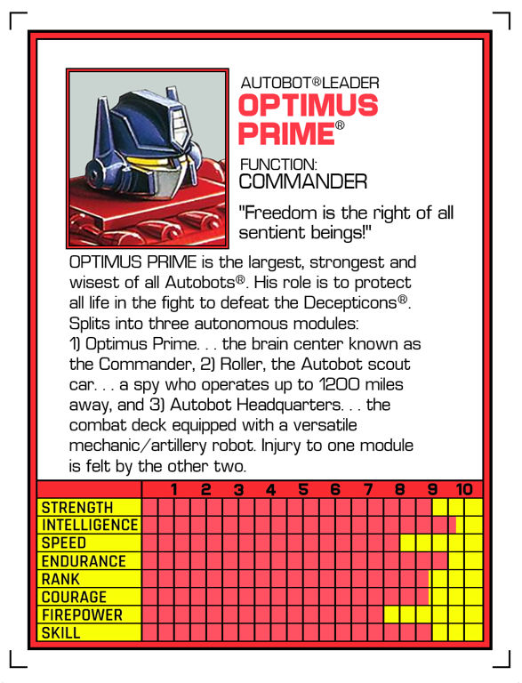 G2 Leader Optimus Prime Card Full Size by InternetRebellion on DeviantArt