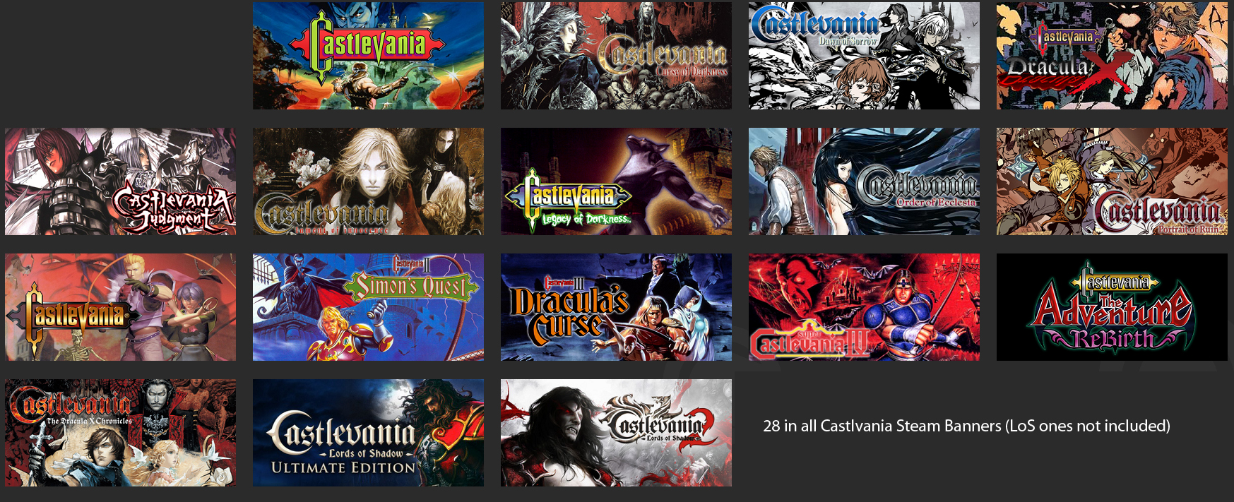 Castlevania Steam Banners by arcangeraziel by ArcAngeRaziel on DeviantArt