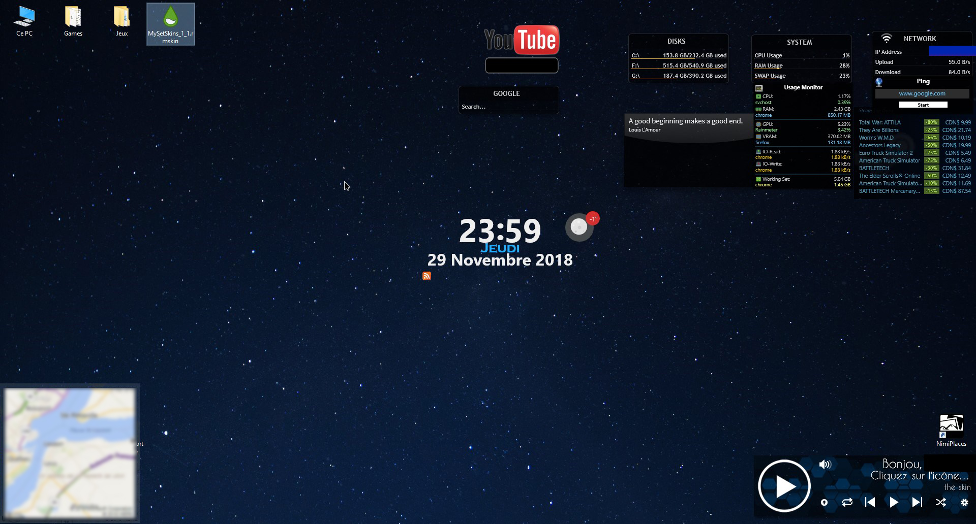 Mon set de skins Rainmeter by MindofMatter22 on DeviantArt