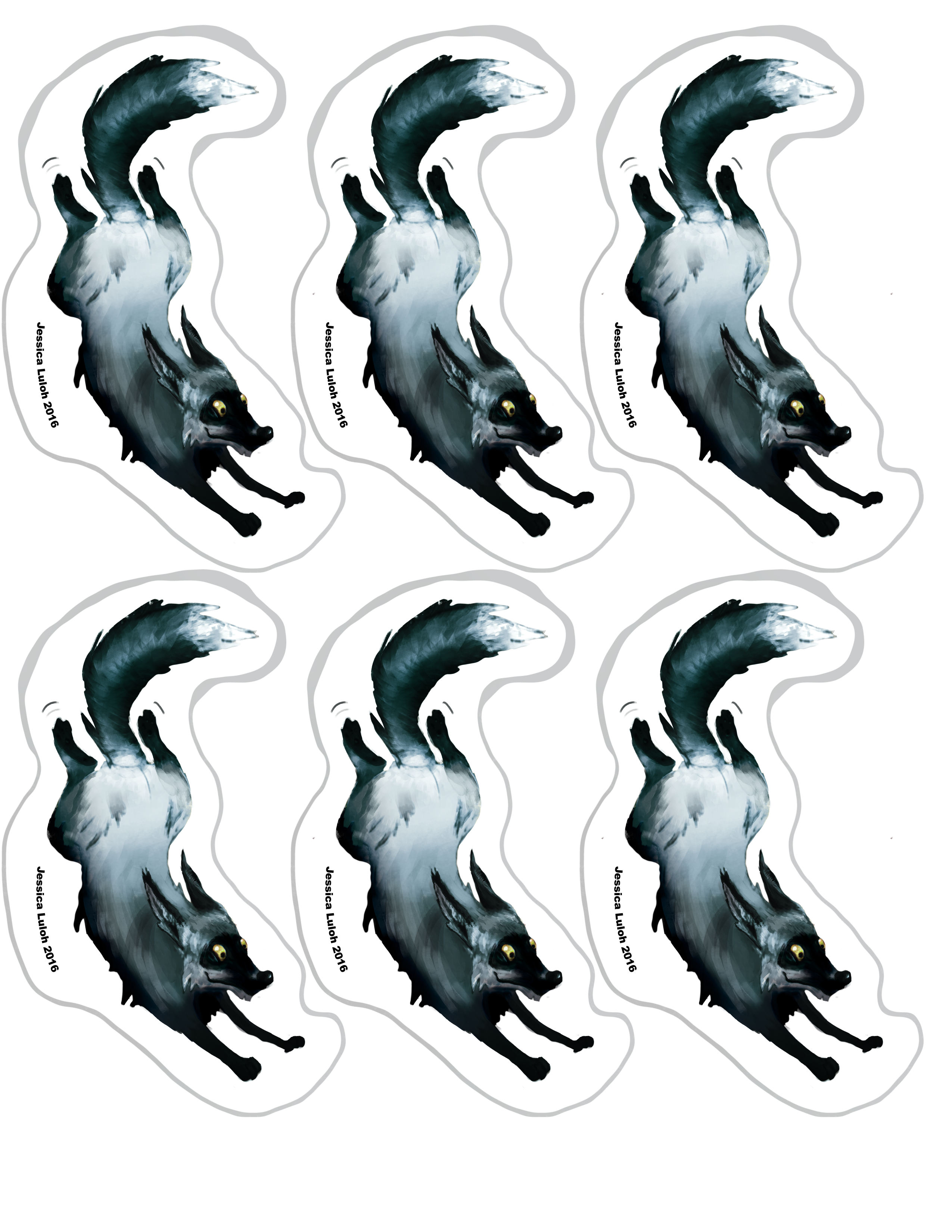 Silver Fox Stickers by Traume7 on DeviantArt