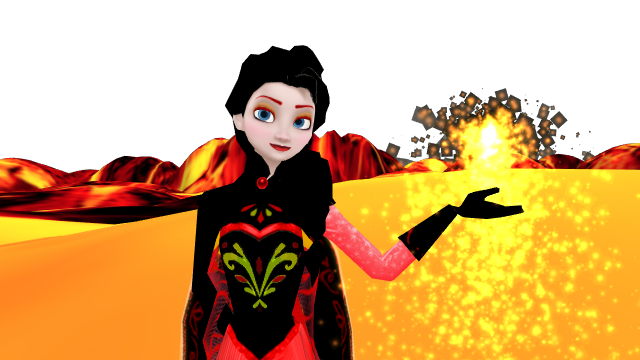 [MMD] Fire Elsa Dress Change - UPDATED (kind of) by jellobea on DeviantArt