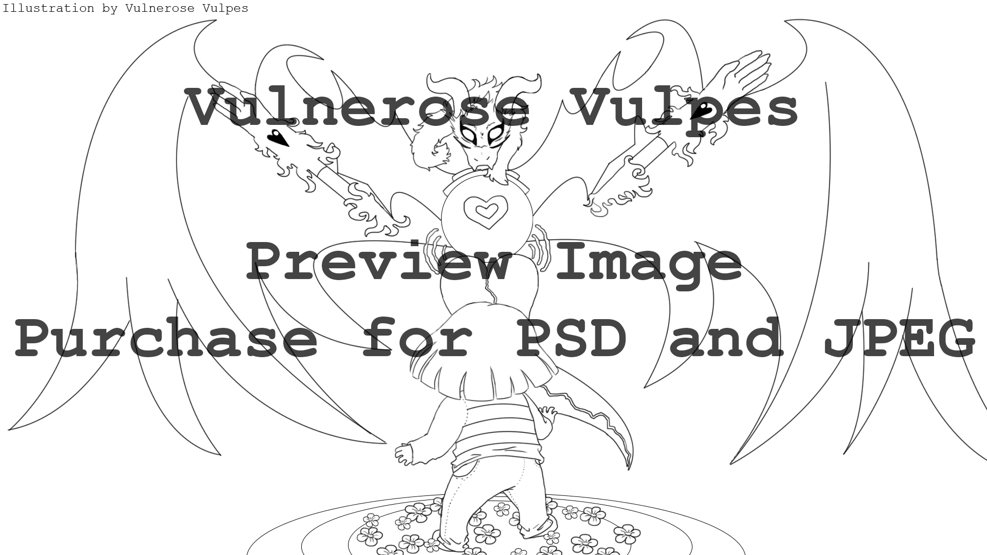 Undertale Lineart by Vulnerose--Vulpes on DeviantArt