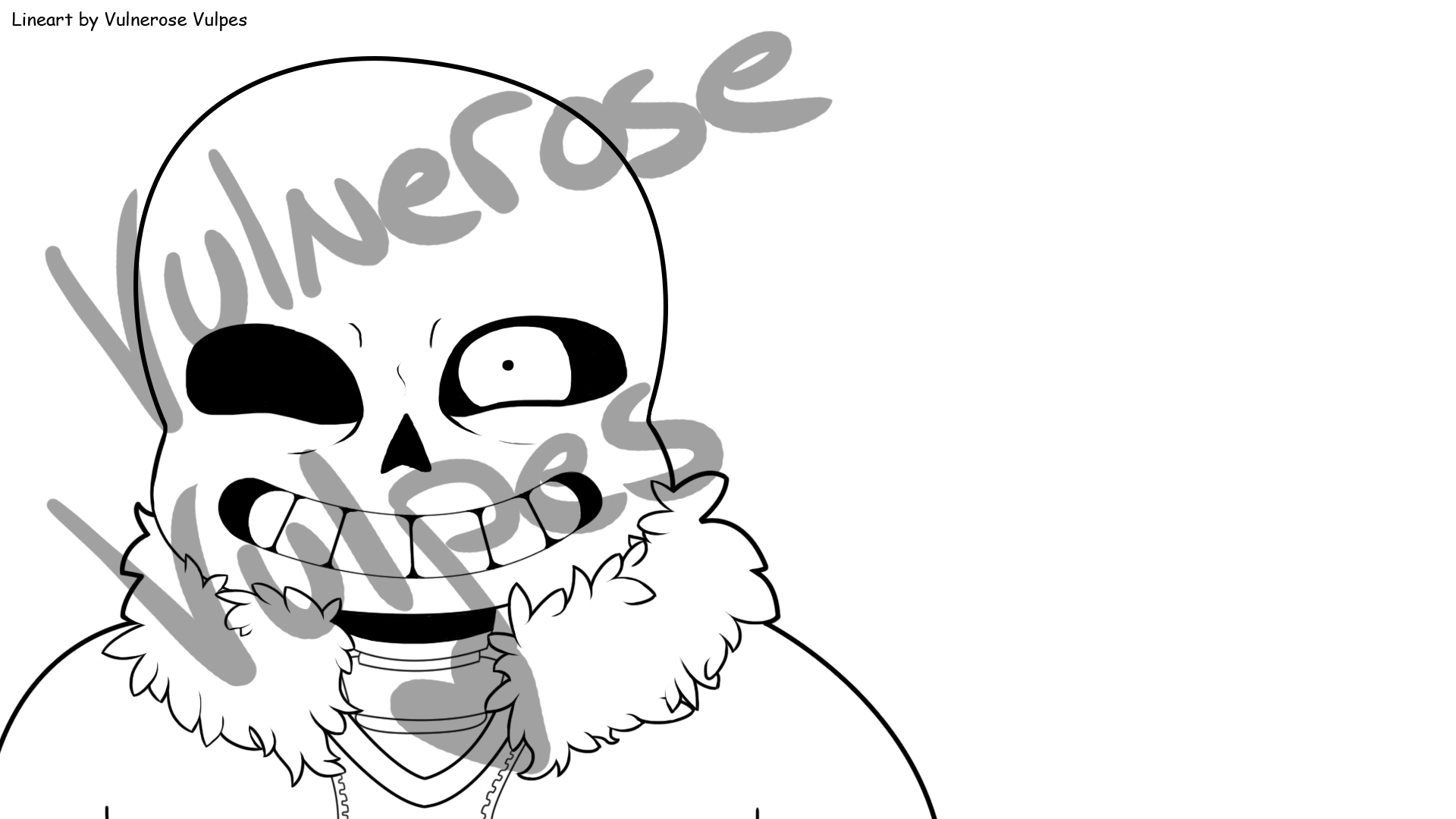 Sans Lineart by Vulnerose--Vulpes on DeviantArt
