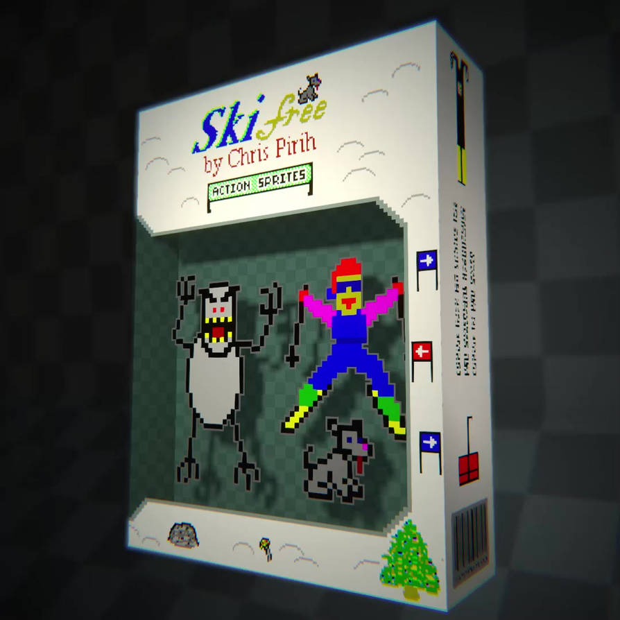 Ski free pixelart pins by jcporcel on DeviantArt