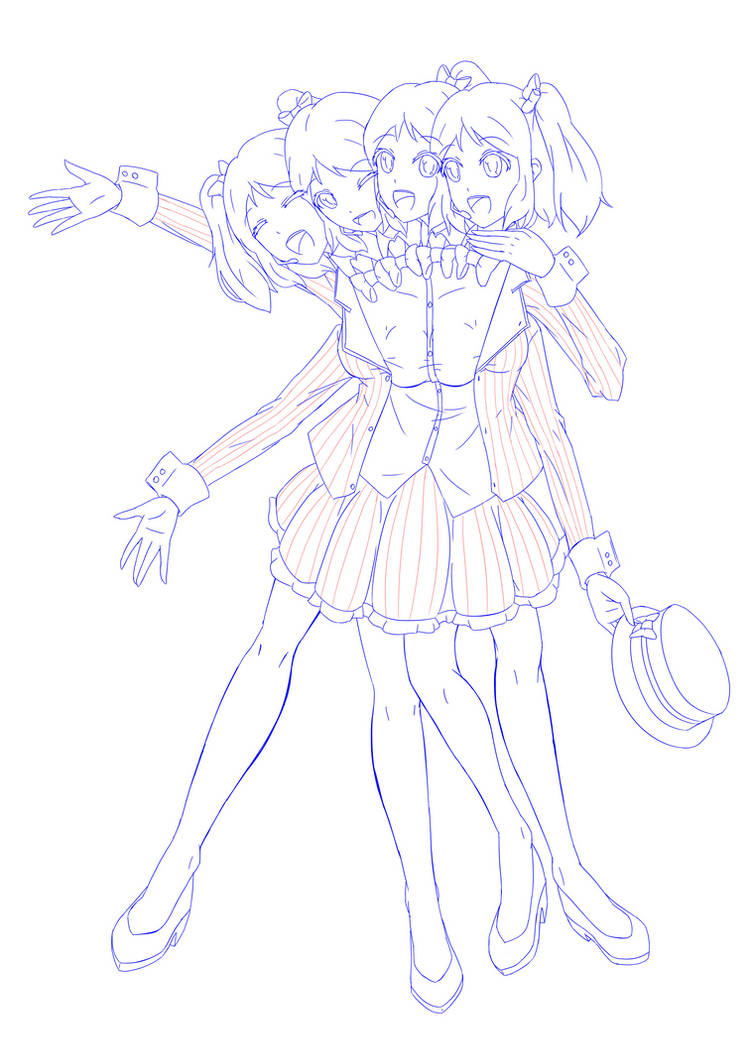One-girl(or 4 headed) barbershop quartet by jim830928 on DeviantArt