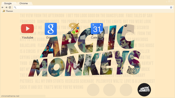 Arctic Monkeys - Theme Google Chrome {phxani} by phxani on DeviantArt
