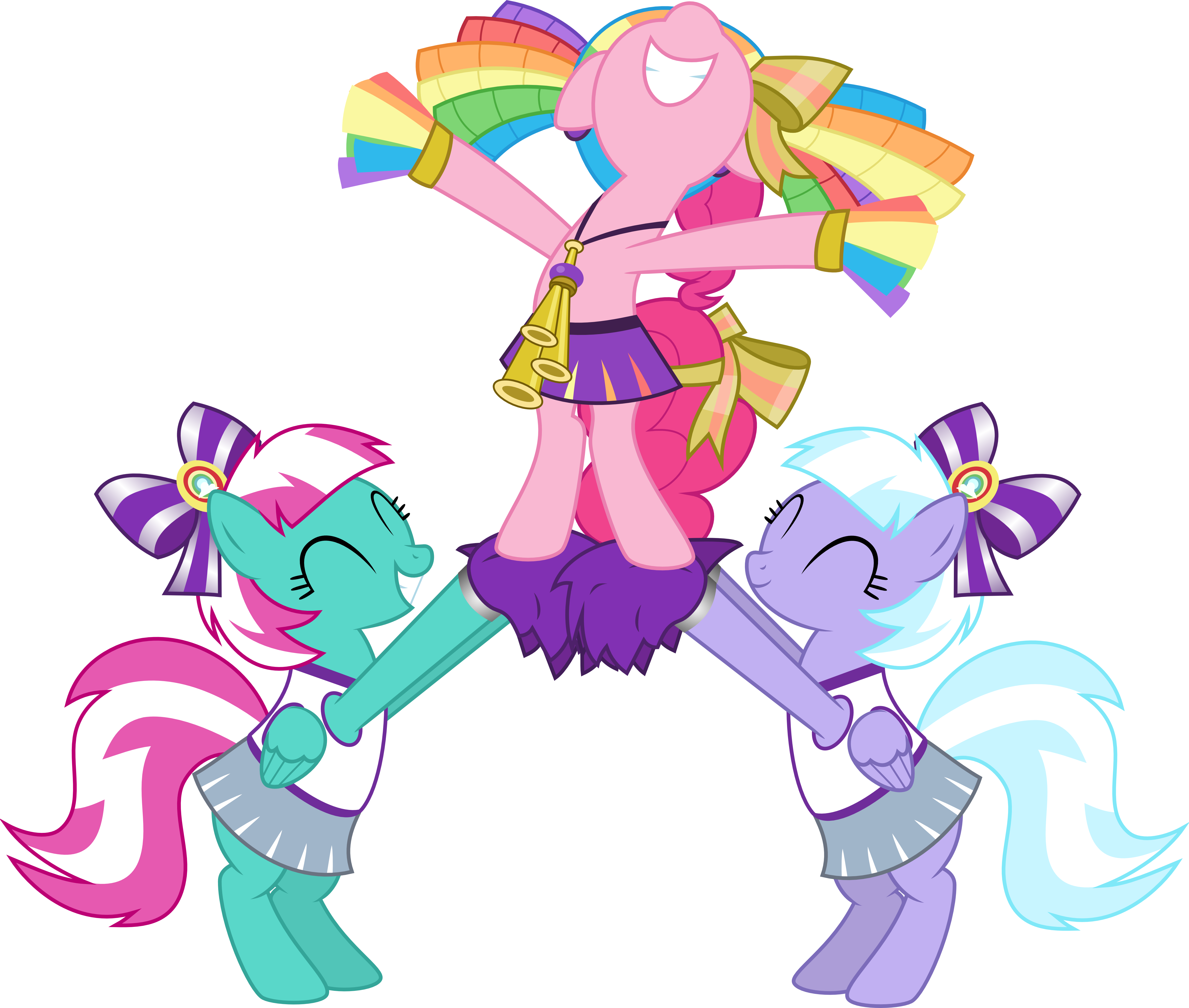 Pinkie With Cheerleaders by Jeatz-Axl on DeviantArt