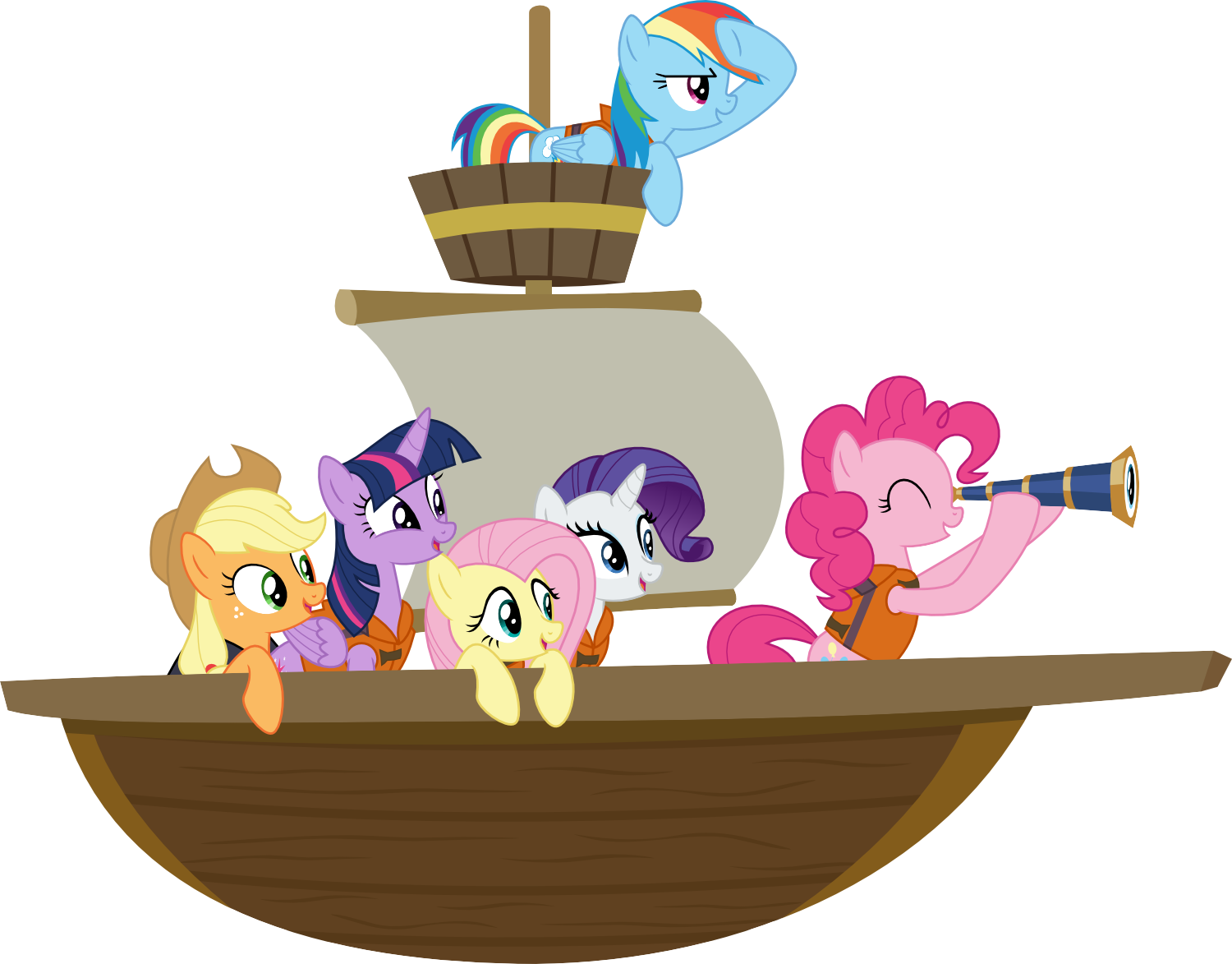 Mane Six On A Boat by Jeatz-Axl on DeviantArt