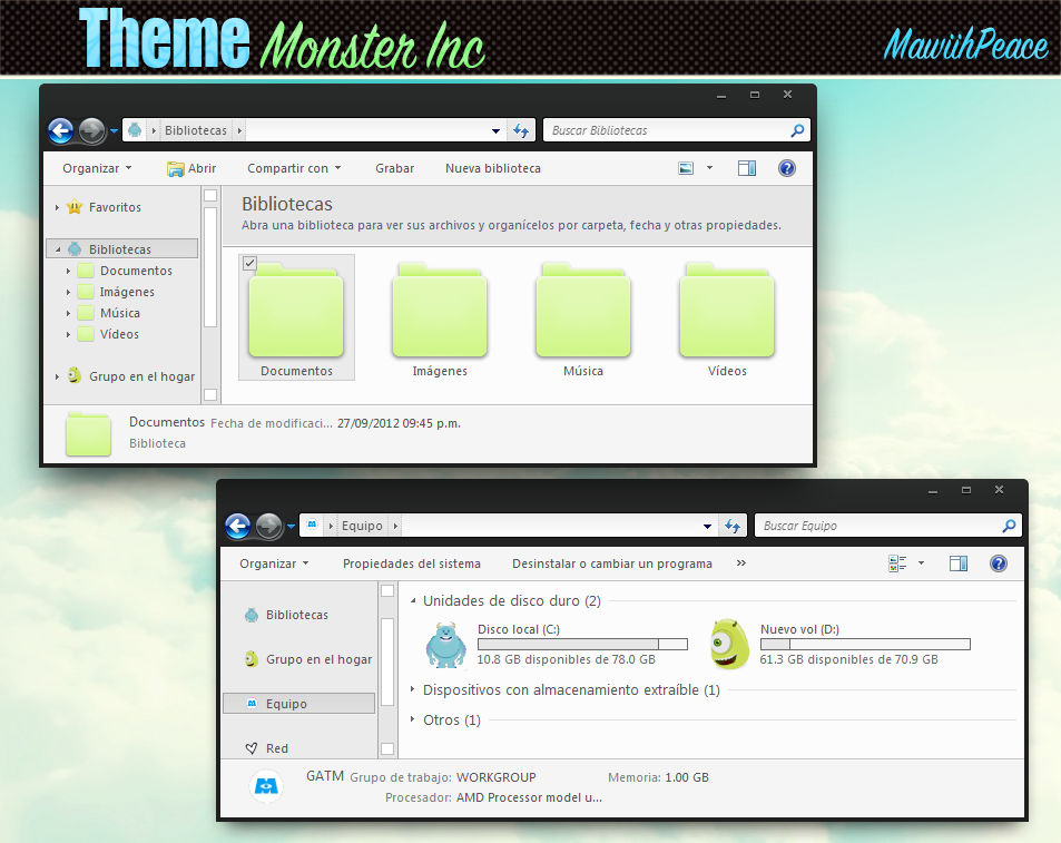 Theme Iconpackager - Monster Inc. by lMawiihPeace on DeviantArt