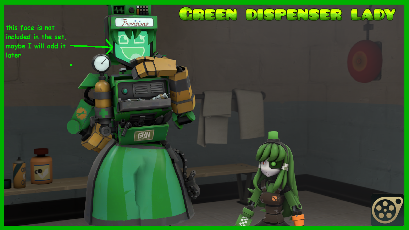 Green Dispenser Lady texture download [SFM only] by ArkiRed on DeviantArt