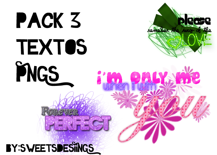 +Pack 3 png texts by sweetsdesiings on DeviantArt