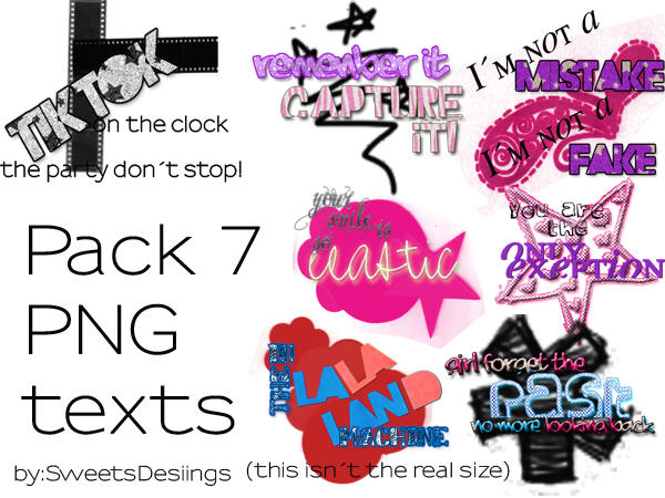 +Pack 7 png texts by sweetsdesiings on DeviantArt