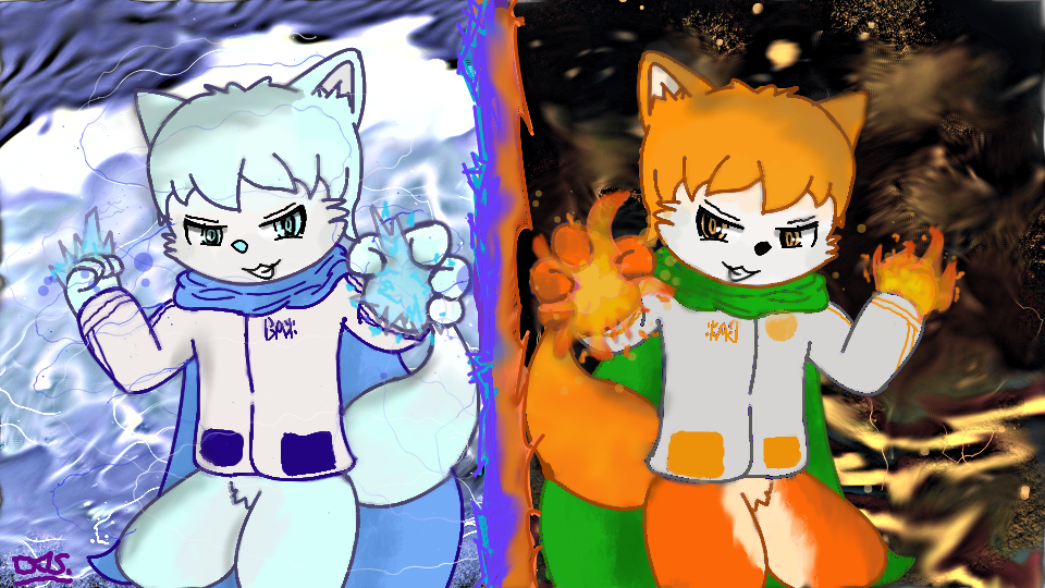 Fire and Frost VR Drawn by DJSEB1001 on DeviantArt
