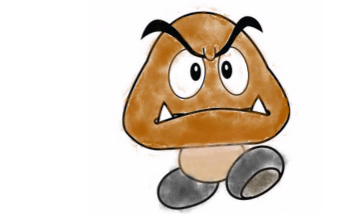 goomba with aquarels by HailOmega on DeviantArt