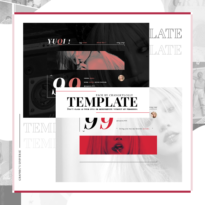 templates pack 09 | about me! rp layout by GraphicsUniverse on DeviantArt