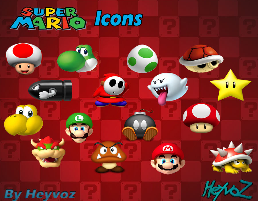 Super Mario Bros Icons by Heyvoz on DeviantArt