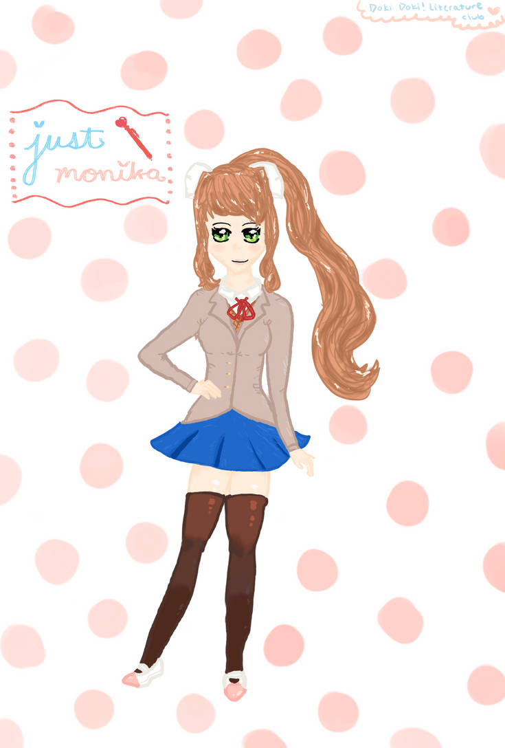 Monika from Doki Doki Literature Club! by Warrior-Cats05 on DeviantArt
