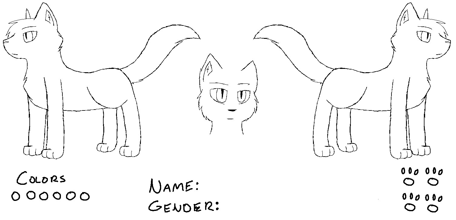 Character Reference Sheet Lineart by Petfoxglove on DeviantArt