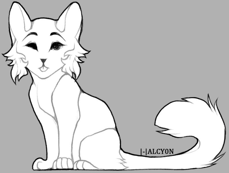 F2U: Cat Base by l-lALCY0N on DeviantArt