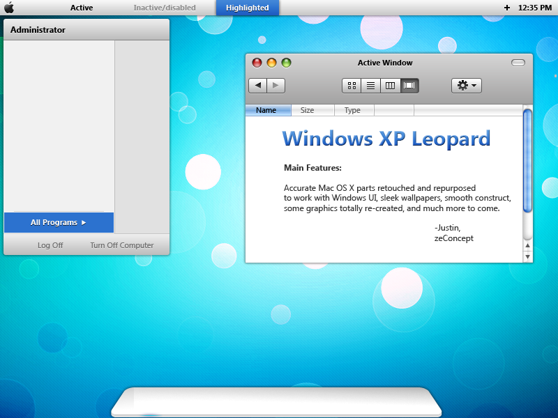 Windows XP Leopard 2.0 by zeConcept on DeviantArt