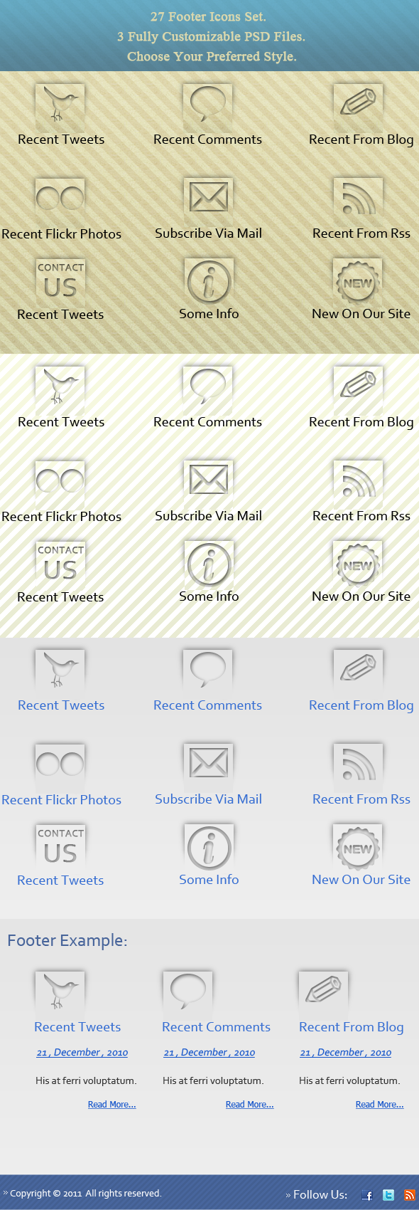 Free Footer Icons. by SameehShkeer on DeviantArt